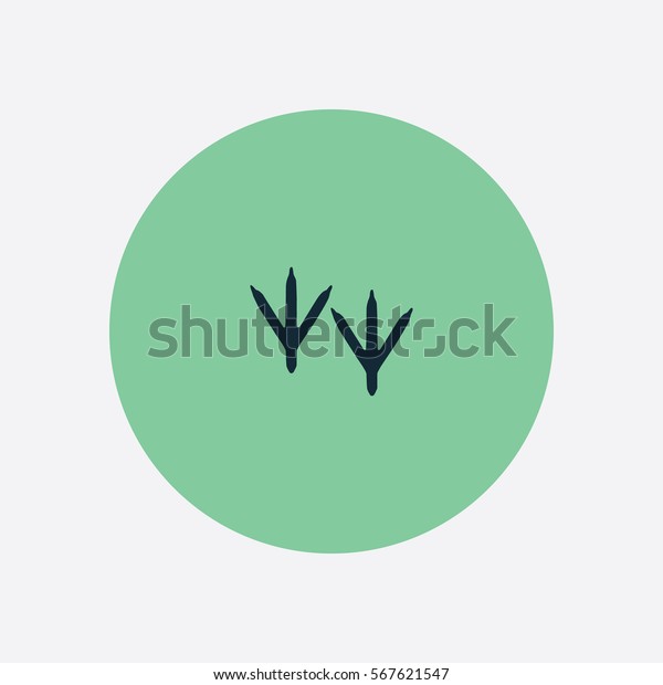 Bird Feet Icon Silhouette Vector Illustration Stock Vector (Royalty ...