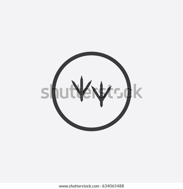 Bird Feet Icon Silhouette Vector Illustration Stock Vector (Royalty ...