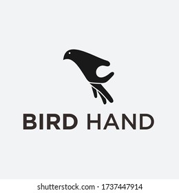 Bird Hand Logo Design Vector Silhouette Stock Vector (Royalty Free ...
