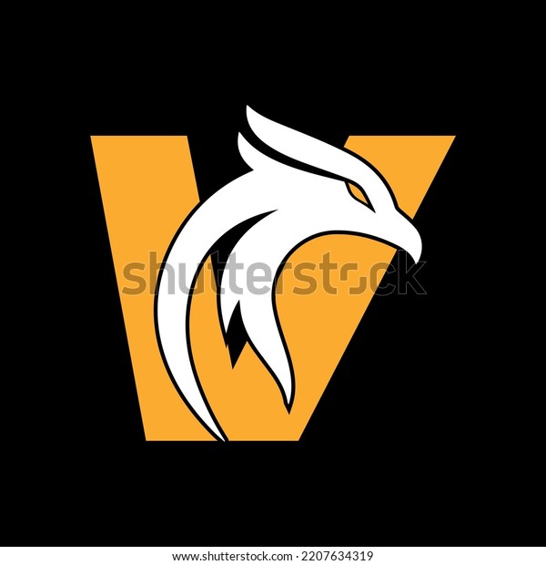 Bird Letter V Logo Design Modern Stock Vector (Royalty Free) 2207634319 ...