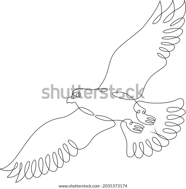 Bird Logo Continuous Line a Bird Stock Vector (Royalty Free) 2035373174 ...