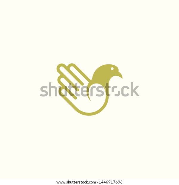 Bird Logo Greeting Hands Stock Vector (Royalty Free) 1446917696 ...