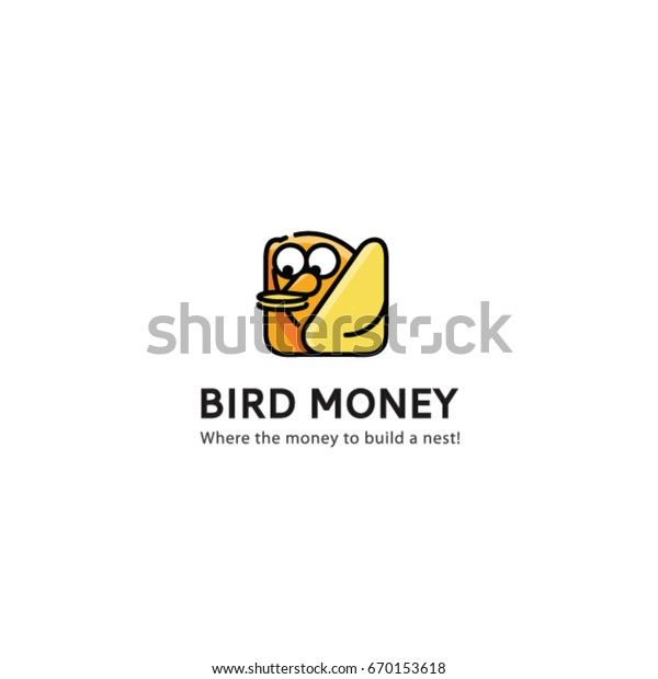 Bird Logo Vector Money Bird Logo Stock Vector (Royalty Free) 670153618