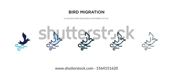 Bird Migration Icon Different Style Vector Stock Vector (Royalty Free ...