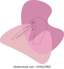 Bird One Line Art Abstract Stork Stock Vector (Royalty Free) 2196137807 ...