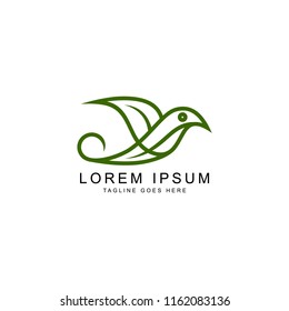 Bird Outline Logo Template Stock Vector (Royalty Free) 1162083136 ...