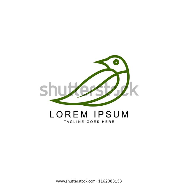 Bird Outline Logo Template Stock Vector (Royalty Free) 1162083133 ...
