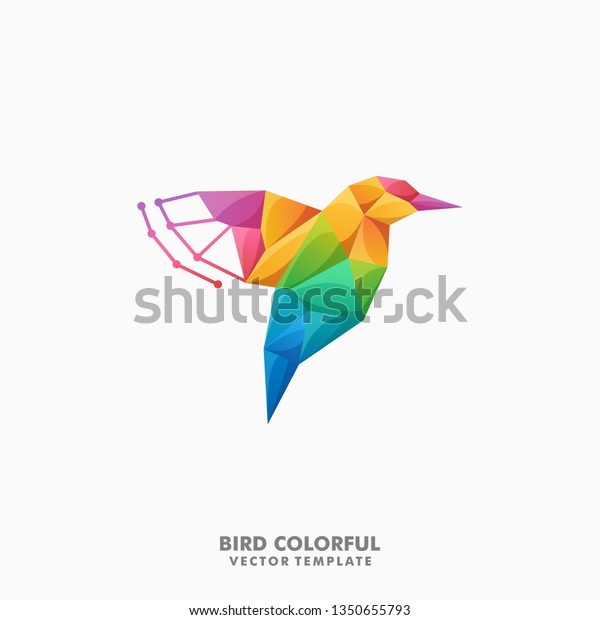 Bird Polygon Color Full Concept Illustration Stock Vector (Royalty Free ...