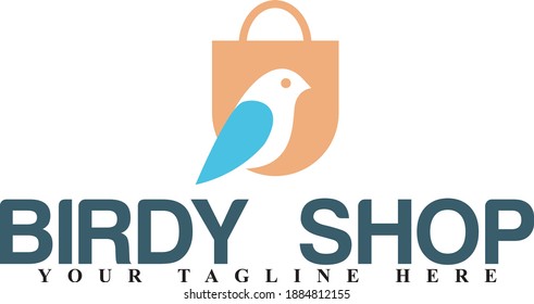 Bird Shop Logo Design Concept Stock Vector (Royalty Free) 1884812155 ...
