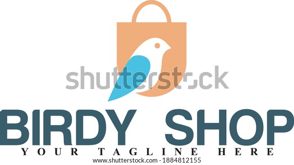 Bird Shop Logo Design Concept Stock Vector (Royalty Free) 1884812155 ...