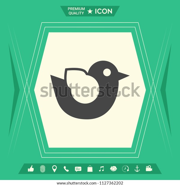 Bird Symbol Icon Stock Vector (Royalty Free) 1127362202 | Shutterstock