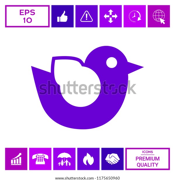 Bird Symbol Icon Stock Vector (Royalty Free) 1175650960 | Shutterstock