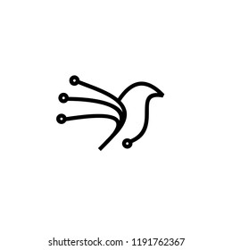 Bird Technology Logo Icon Designs Vector Stock Vector (Royalty Free ...
