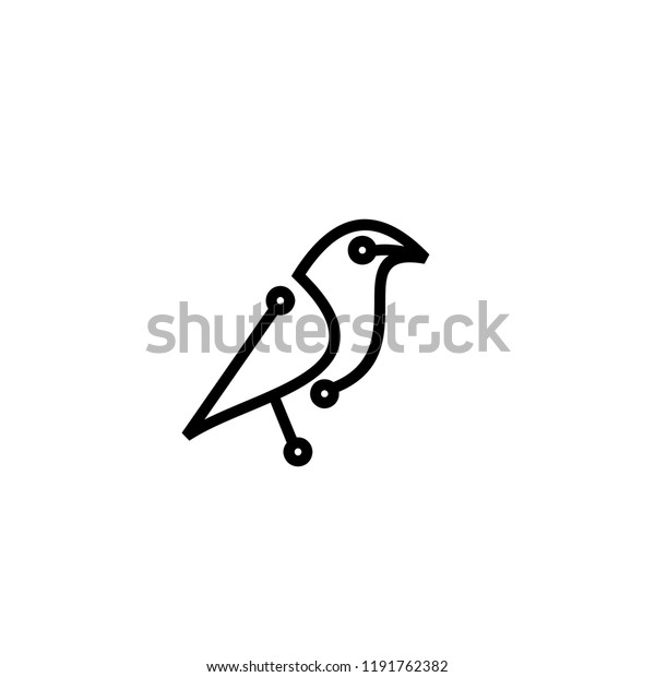 Bird Technology Logo Icon Designs Vector Stock Vector (Royalty Free ...