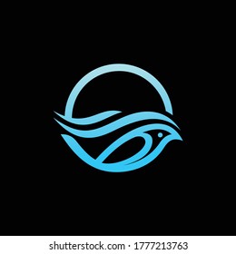 Bird Template Logo Sun Bird Vector Stock Vector (Royalty Free ...