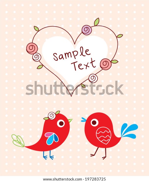 Bird Wedding Couple Stock Vector (Royalty Free) 197283725