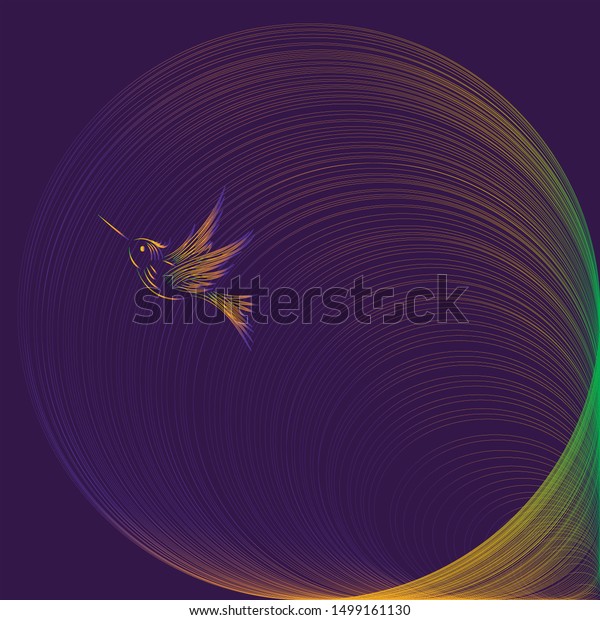 Birdie Vector Colorful Abstract Lilac Stock Vector (Royalty Free ...