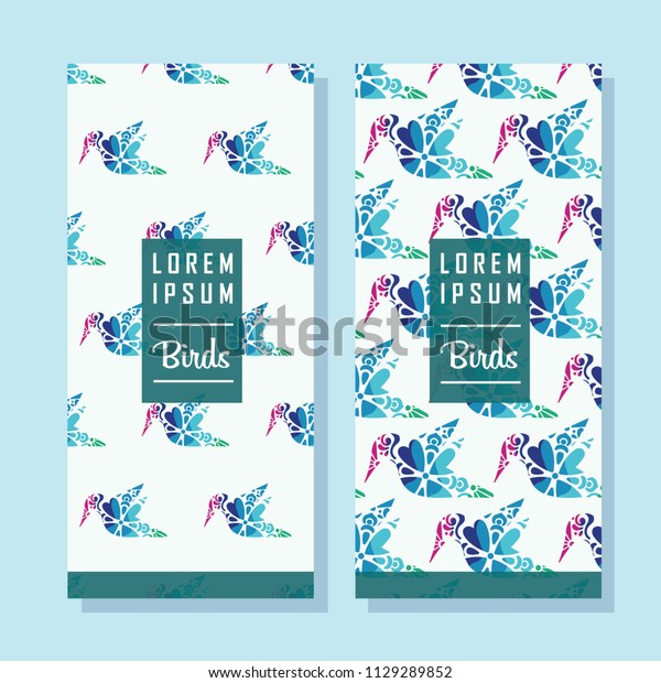 Birds Banner Hummingbird Vector Background Stock Vector (Royalty Free ...