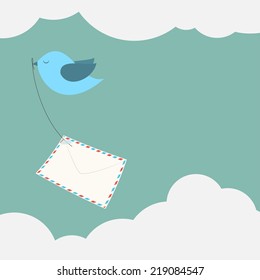 Birds Delivering Mail Stock Vector (Royalty Free) 219084547 | Shutterstock