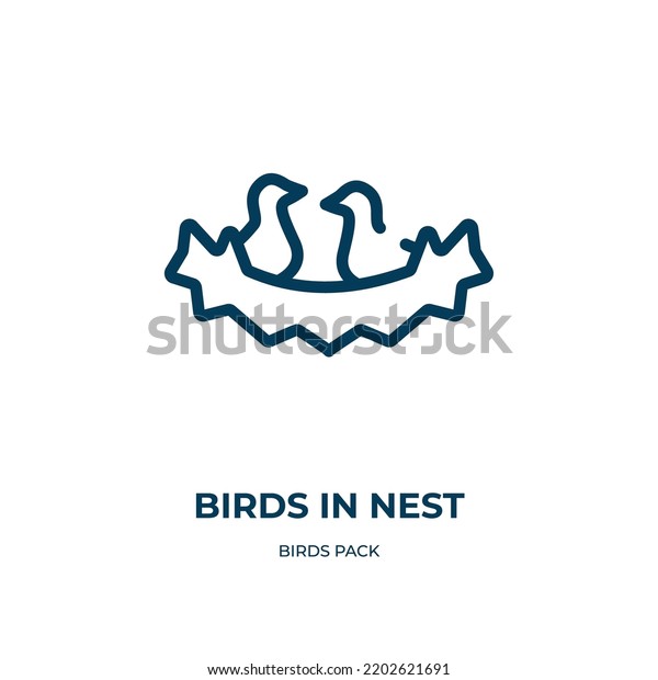 Birds Nest Icon Linear Vector Illustration Stock Vector (Royalty Free ...