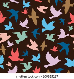 Birds Seamless Pattern Colorful Texture On Stock Vector (Royalty Free ...