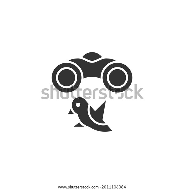 Birdwatching Icon Isolated On White Background Stock Vector (Royalty ...