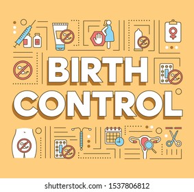 Birth Control Word Concepts Banner Protection Stock Vector (Royalty ...