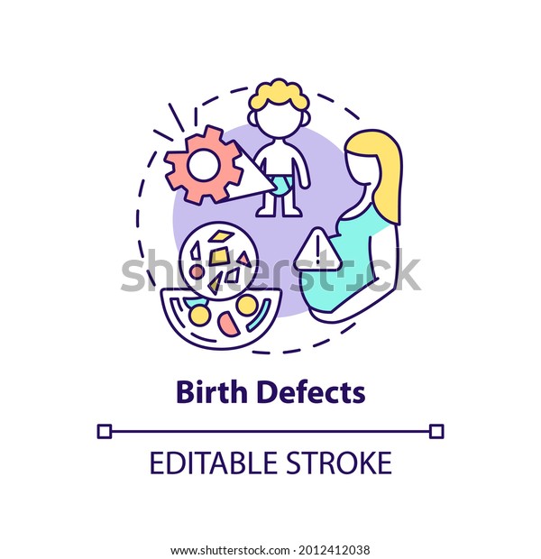 Birth Defects Concept Icon Microplastics Health Stock Vector (Royalty ...