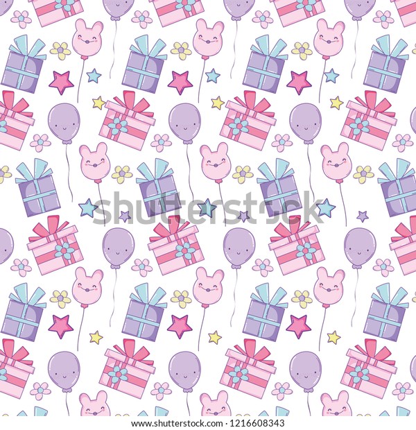 Birthday Background Cartoons Stock Vector (Royalty Free) 1216608343 ...