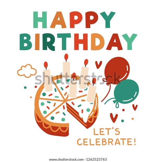 Birthday Background Design Birthday Congratulations Hand Stock Vector ...