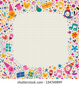 Birthday Border Stock Vector (Royalty Free) 134769899 | Shutterstock