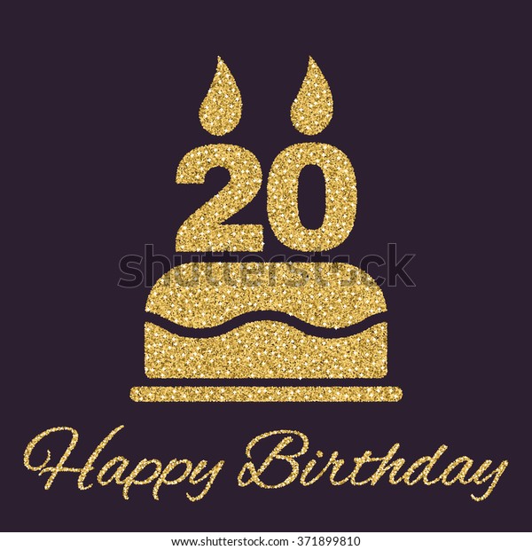 Birthday Cake Candles Form Number 20: vector de stock (libre de ...