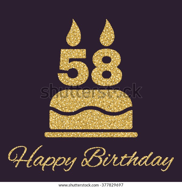Birthday Cake Candles Form Number 58 Stock Vector (Royalty Free ...