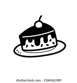 Birthday Cake Vector Minimal Design Stock Vector (Royalty Free ...