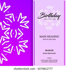 Birthday Card Design Vector Stock Vector (Royalty Free) 1074812774