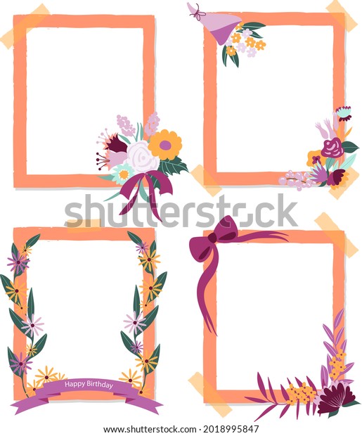 Birthday Collage Frame Design Children Photo Stock Vector (Royalty Free ...