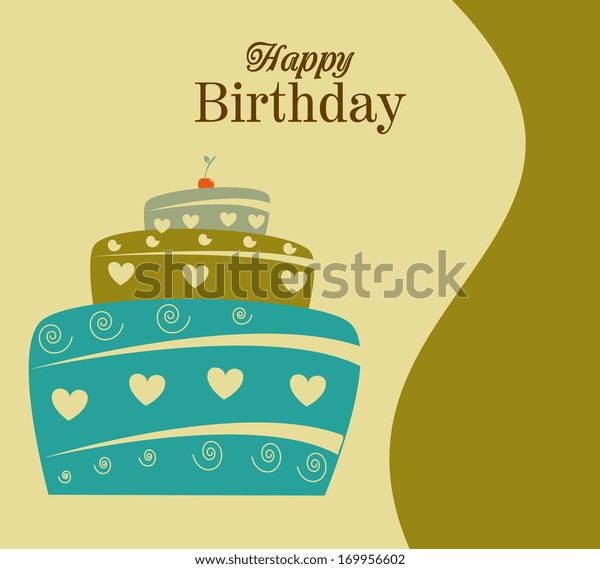 Birthday Design Over Beige Background Vector Stock Vector (Royalty Free ...