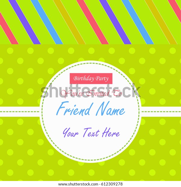 Birthday Invitation Frame Stock Vector (Royalty Free) 612309278 ...