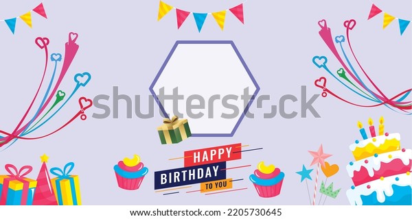 Birthday Photo Frames Decorative Photo Frame Stock Vector (Royalty Free ...