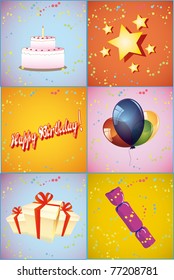 Birthday Symbols Set Stock Vector (Royalty Free) 77208781 | Shutterstock