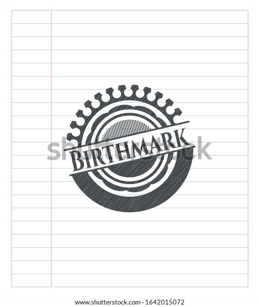 Birthmark Drawn Pencil Strokes Vector Illustration Stock Vector ...