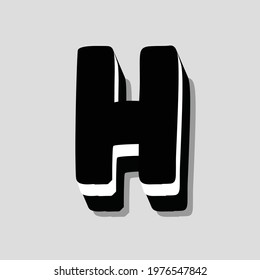 Biscuits Letter H Text Effect Design Stock Vector (Royalty Free ...