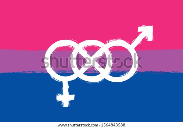 Bisexual Pride Symbol Flag Pink Purple Stock Vector (Royalty Free ...