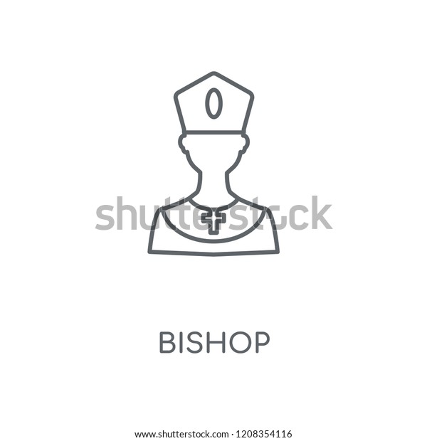 Bishop Linear Icon Bishop Concept Stroke Stock Vector (Royalty Free ...