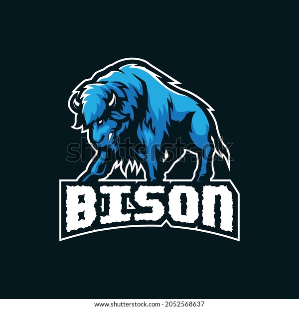 Bison Mascot Logo Design Vector Modern Stock Vector (Royalty Free ...