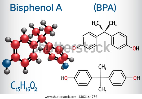 Bisphenol Bpa Molecule Structural Chemical Formula Stock Vector ...