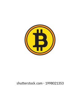 Bit Coin Logo Text Color Can Stock Vector (Royalty Free) 1998021353 ...