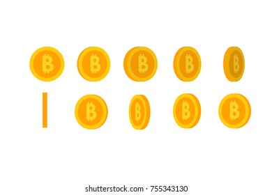 Dollar Coin Rotating Vector Sprite Sheet: vector de stock (libre de ...