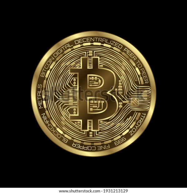 Bitcoin Btc Sign Icon Internet Money Stok Vektör (Telifsiz) 1931213129