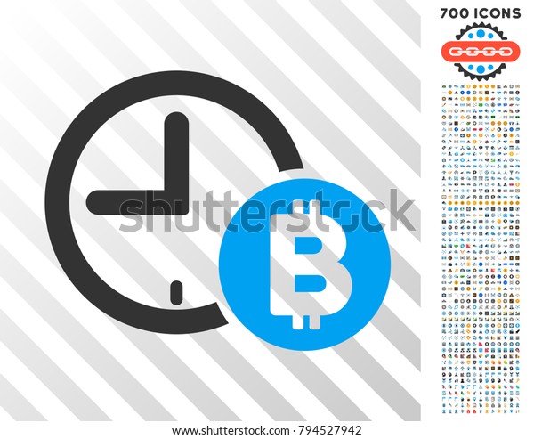 Bitcoin Credit Clock Icon 700 Bonus Stock Vector (Royalty Free ...